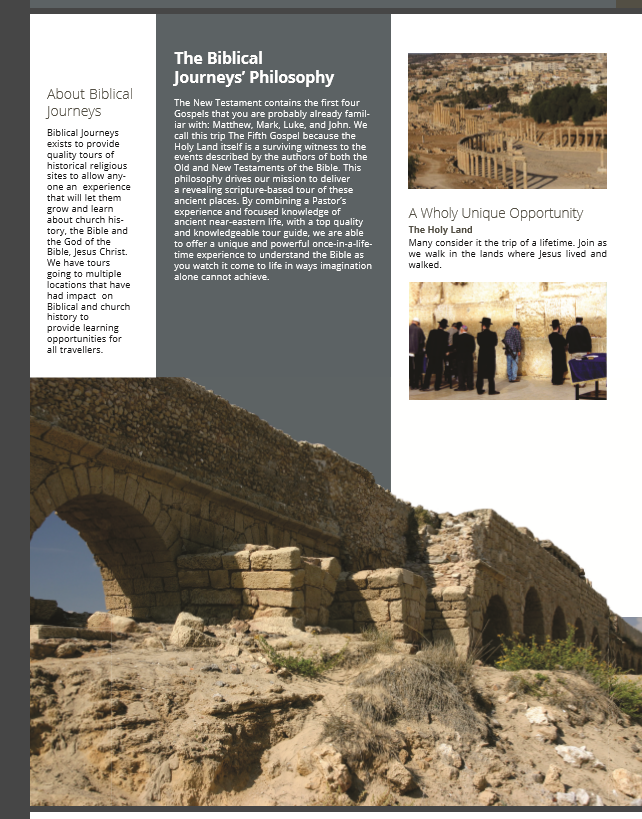 Israel Trip Brochure | The Purity War